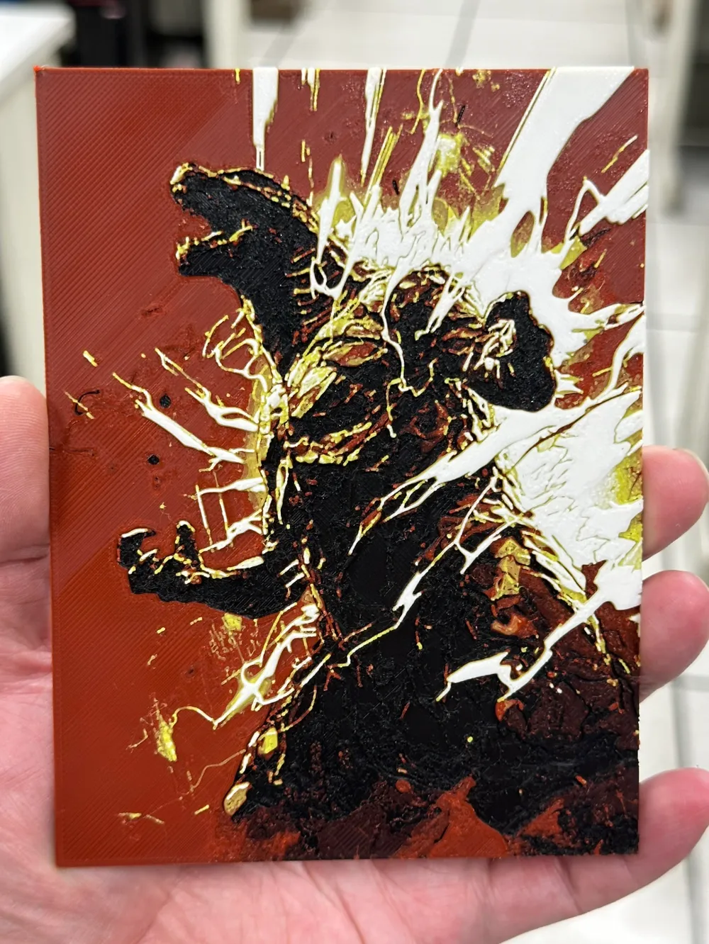 godzilla HueForge by smallfish0314 MakerWorld: Download Free 3D Models