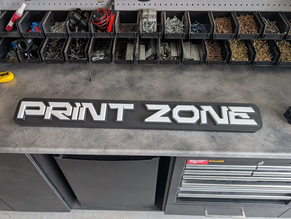 PRINT ZONE LED SIGN (multipart) by LGND3RY MakerWorld: Download Free 3D ...
