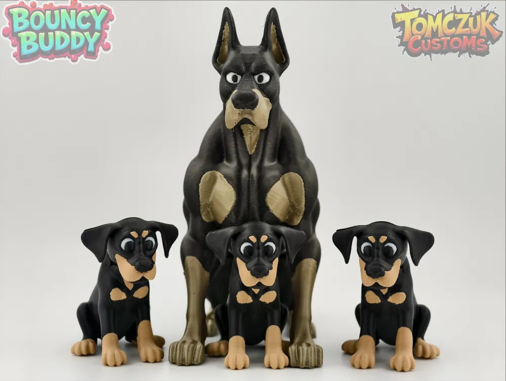 Bouncy Buddy: Doberman Family! Adult and Puppy Set by TomczukCustoms ...