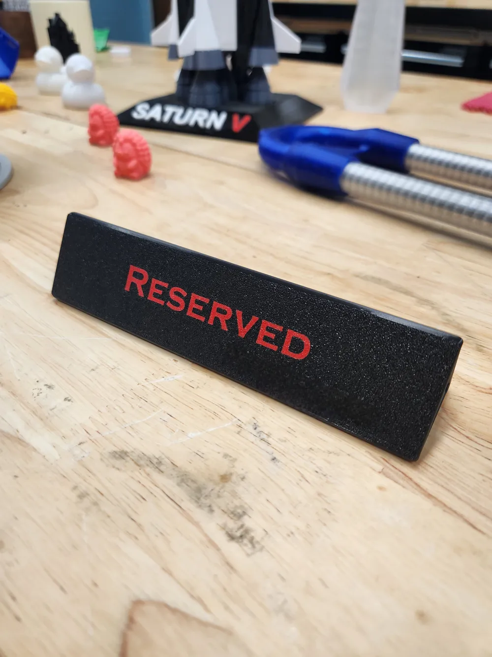 Customizable Reserved Sign - Free 3D Print Model - MakerWorld