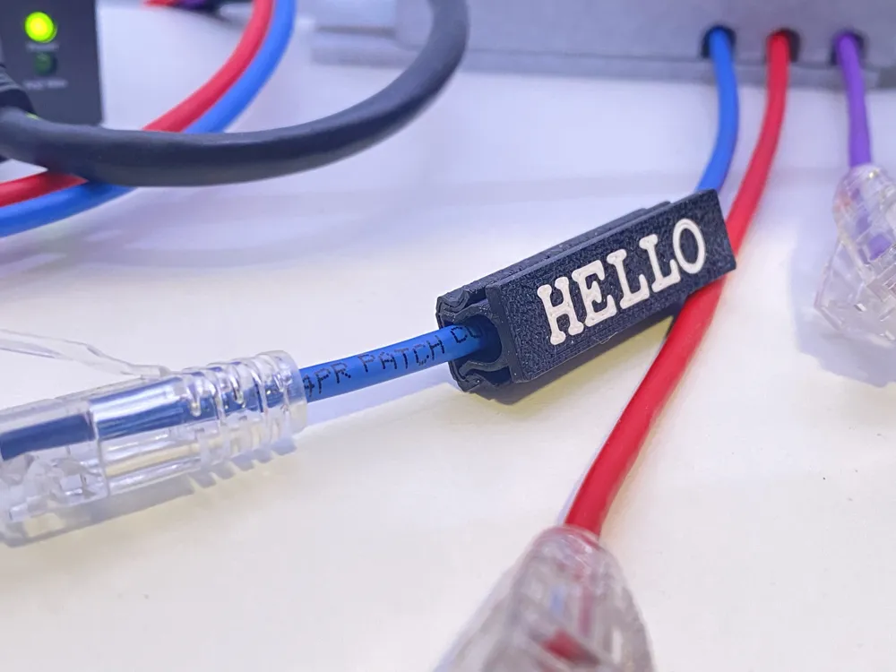 Editable Ethernet UTP Patch Cable Labels Beast-Lab - Free 3D Print ...