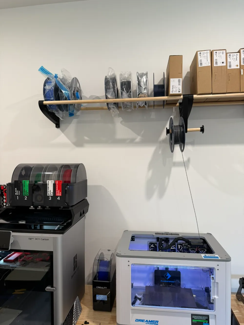 Filament Rack with Sliding Spool Hanger by Jonathan918 MakerWorld ...