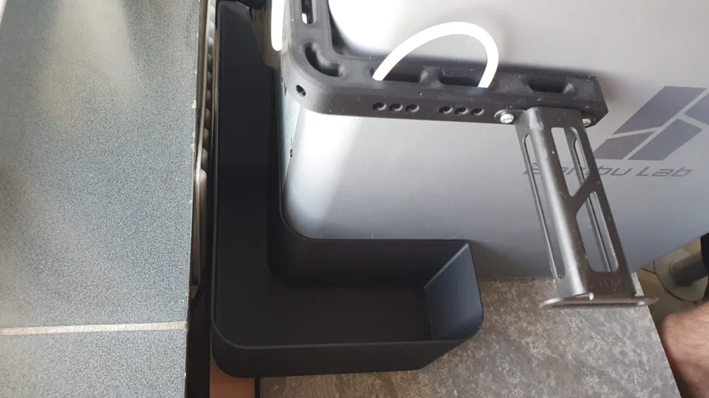 Bambu Poop Chute / Purge Bucket (extends 50mm behind printer) by ...