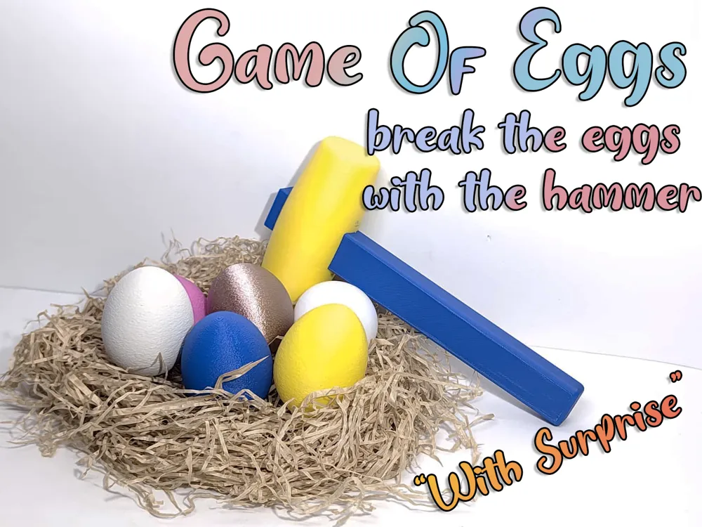 Game of Eggs, Easter game, even with Surprise - Free 3D Print Model ...