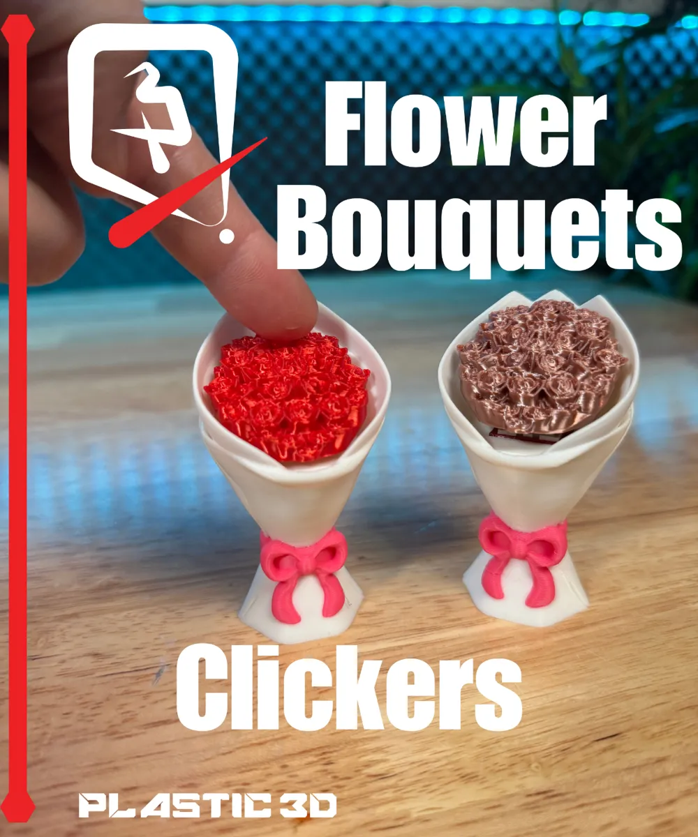 Flower Bouquets- Gift for 8th of March - Free 3D Print Model - MakerWorld