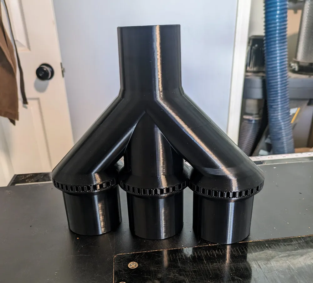 2- and 3-way splitter with blast gates for 2 1/4" shop vac (Ridgid) by ...