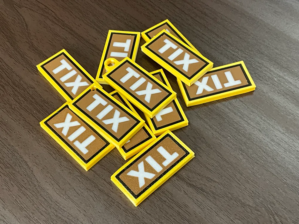 Roblox Ticket (Tix) Prop & Keychain by oliverfkt - MakerWorld