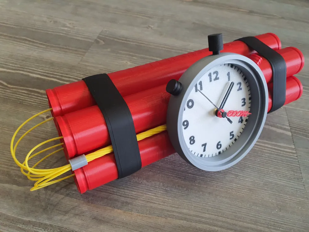 Dynamite Clock Kit-011 by Rober7Crow MakerWorld: Download Free 3D Models