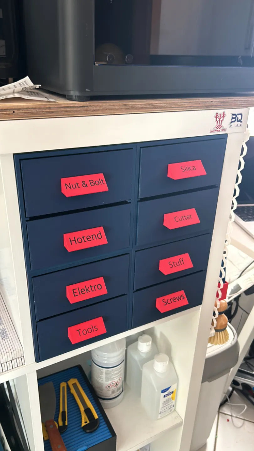 Drawer system compatible with Ikea Kallax Gridfinity - Free 3D Print ...