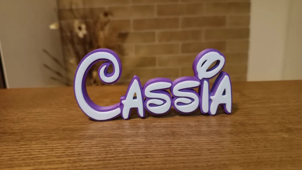 Cassia Name Disney Font - Free 3D Print Model - MakerWorld