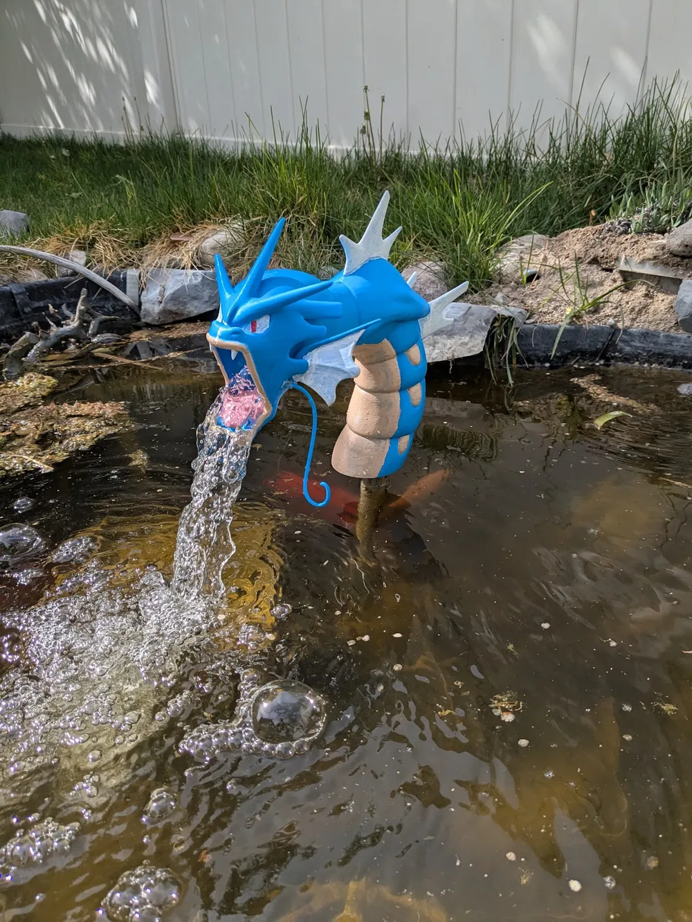 Gyarados Pokemon Water Fountain (functional) - Free 3D Print Model ...