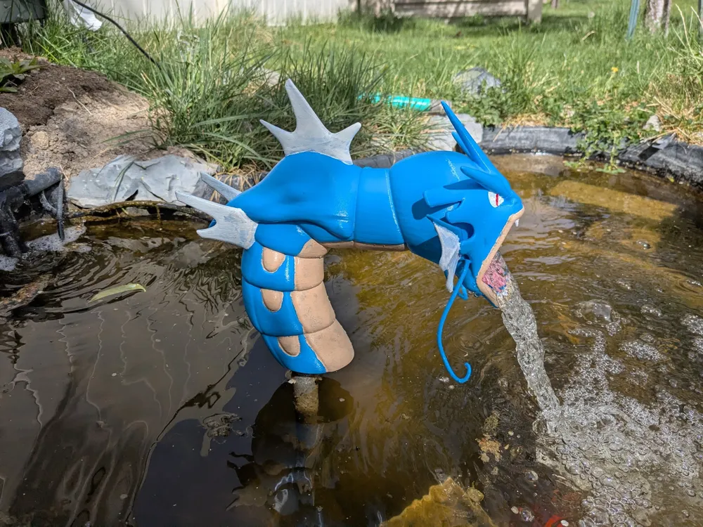 Gyarados Pokemon Water Fountain (functional) - Free 3D Print Model ...