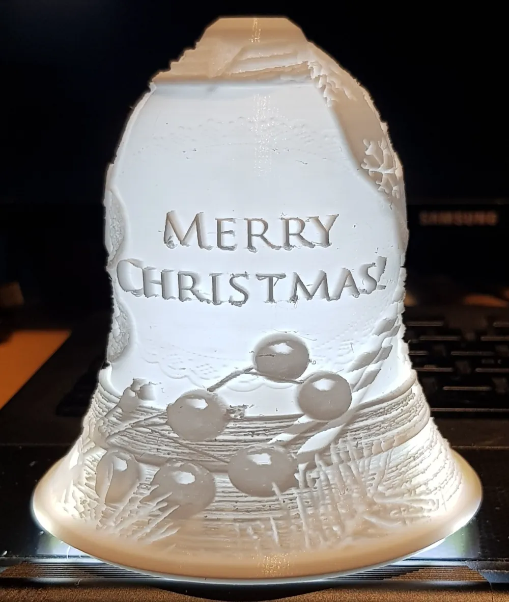 Christmas Lithophane Bell Decoration by luke - MakerWorld