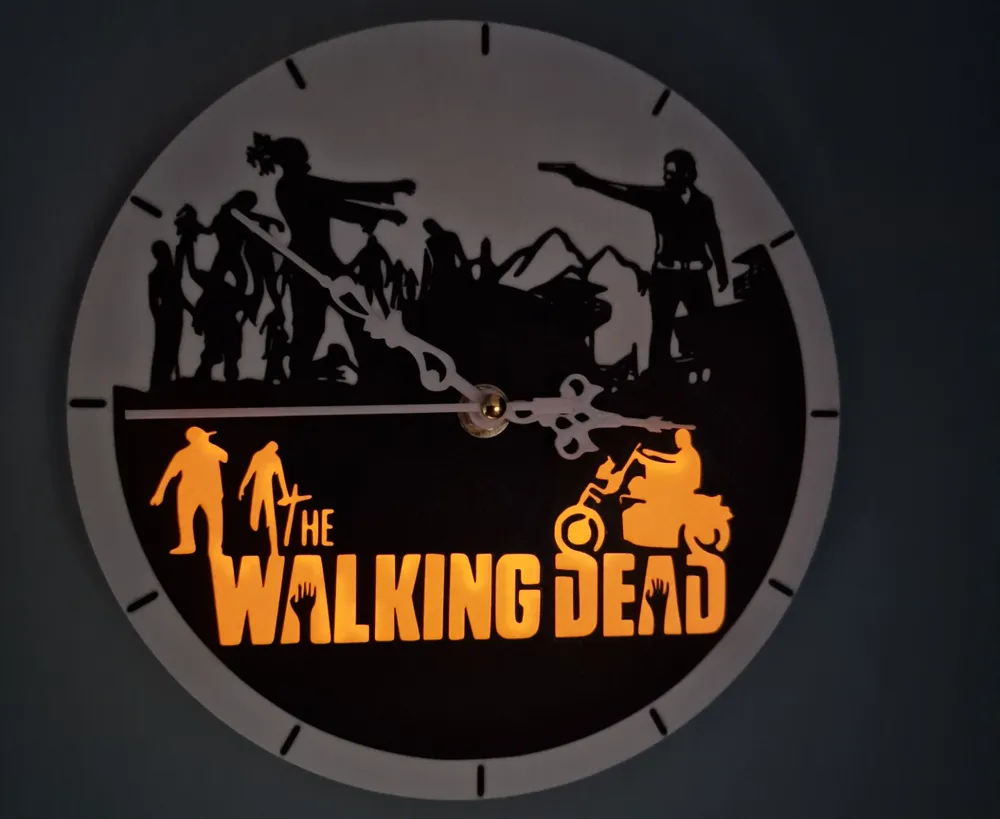 The Walking Dead Clock - Free 3D Print Model - MakerWorld