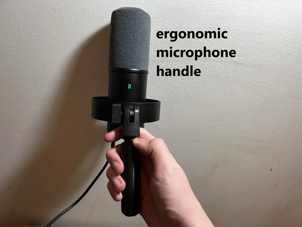 Ergonomic Microphone Handle - Free 3D Print Model - MakerWorld