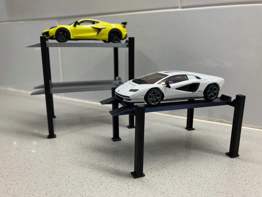 Hot Wheels Diecast 1:43 Scale 4-Post Car Lift by StrandedOrg - MakerWorld