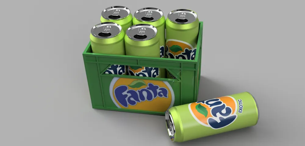 6x33cl Fanta slim can crate by Tomson Design - MakerWorld