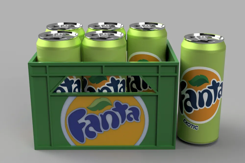 6x33cl Fanta slim can crate by Tomson Design - MakerWorld