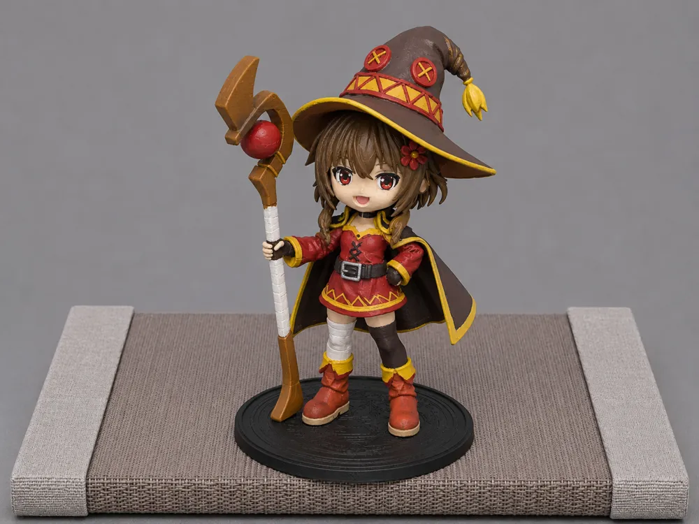 Chibi Megumin with Magic Circle Base - KonoSuba - Free 3D Print Model ...