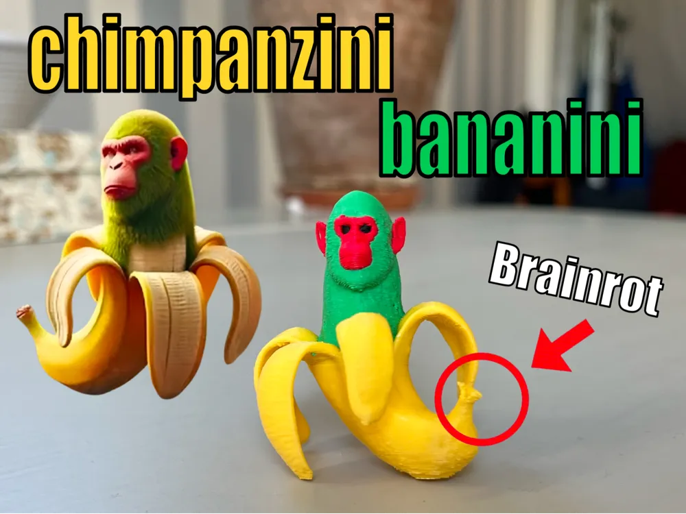 Chimpanzini Bananini -Italian Brainrot Meme by BricksByOskar MakerWorld: Download Free 3D Models