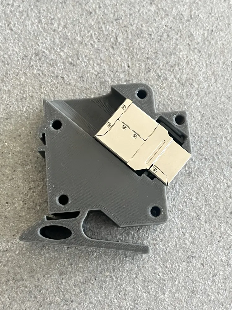 RJ45 Ethernet Keystone Jack for DIN Rail Mounting - Free 3D Print Model ...