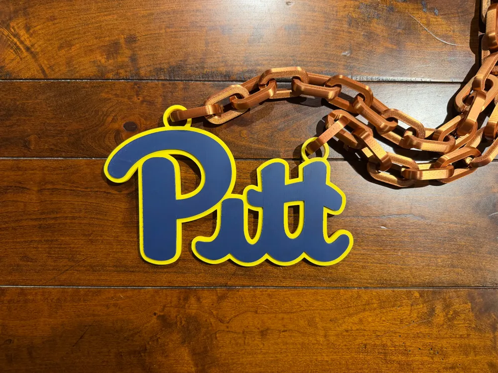 Pitt Panthers Oversized Necklace Logo - Free 3D Print Model - MakerWorld