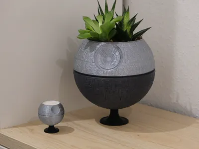 Death Star Floating Planter Remixed by DjangoCashflow - MakerWorld