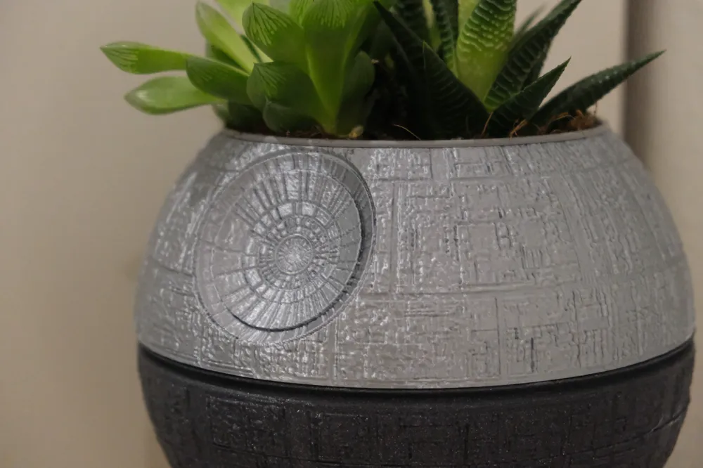 Death Star Floating Planter Remixed by DjangoCashflow - MakerWorld