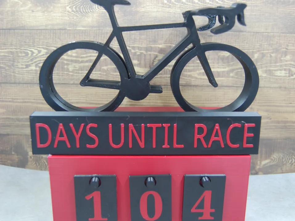 Days Until Race – Modular Countdown Desk Display - Free 3D Print Model ...
