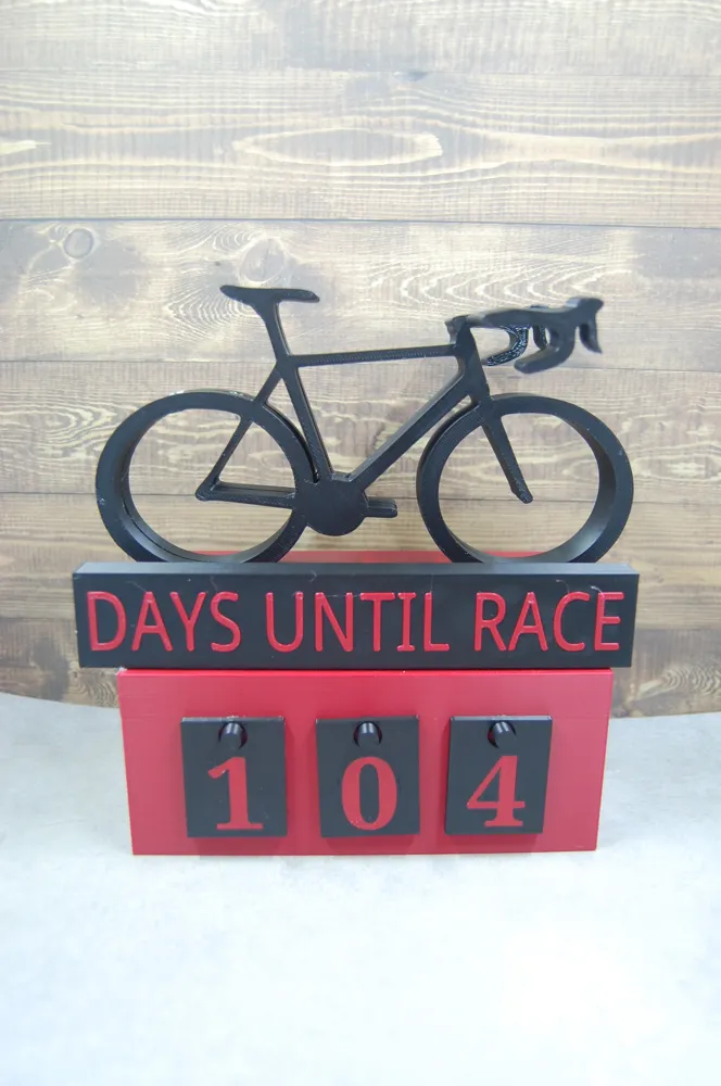 Days Until Race – Modular Countdown Desk Display - Free 3D Print Model ...