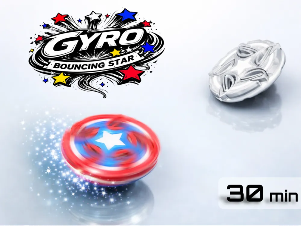Gyro - Bouncing Star - Free 3D Print Model - MakerWorld