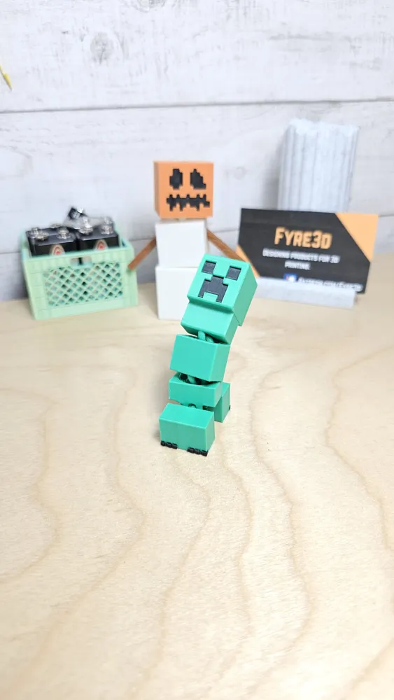 Articulated Flexi Minecraft Creeper by Fyre3d MakerWorld: Download Free ...