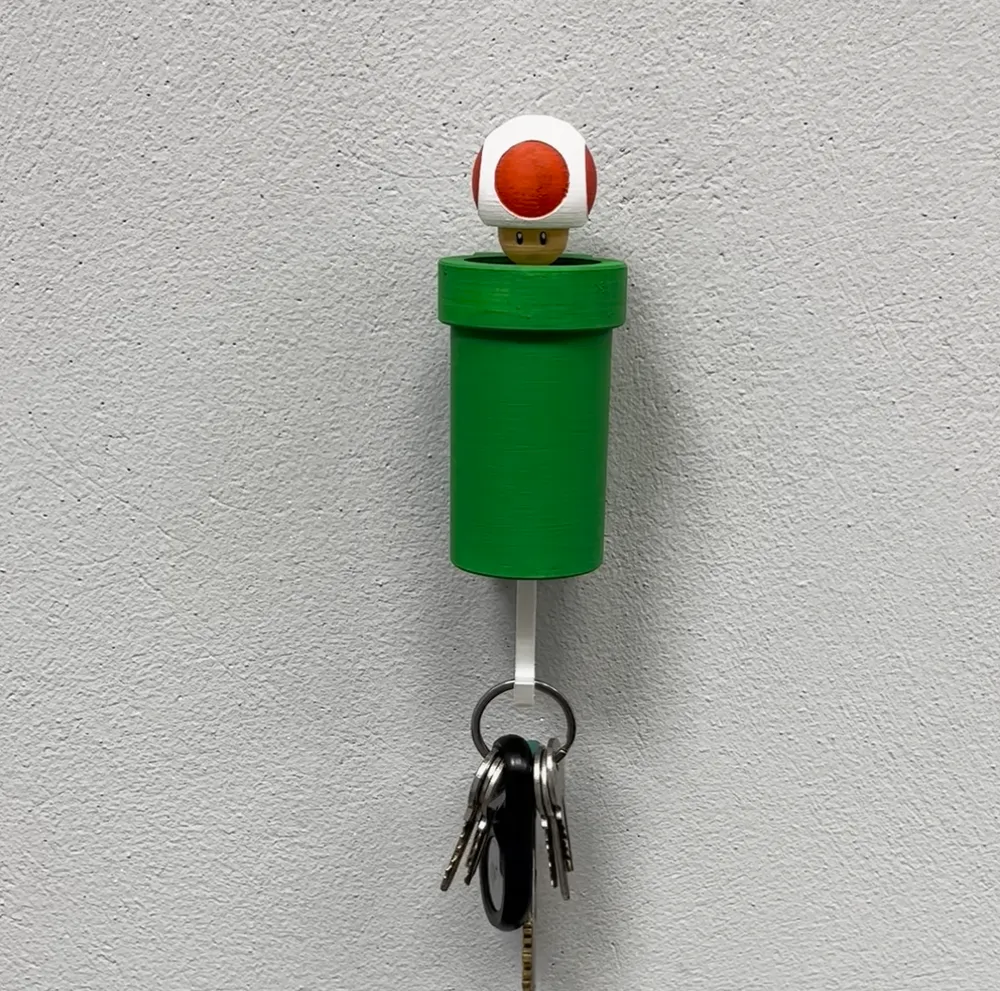 Super Mario Wand-Schlüsselanhänger - Toad – Kostenloses 3D-Druckmodell ...