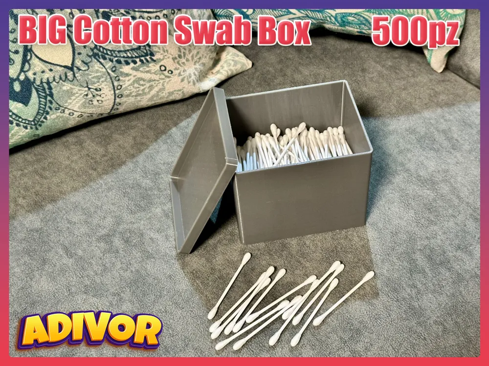 BIG Cotton Swab Box by Adivor - MakerWorld