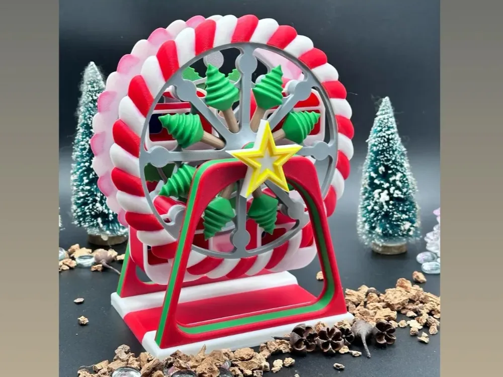 Christmas Ferris Wheel - Free 3D Print Model - MakerWorld