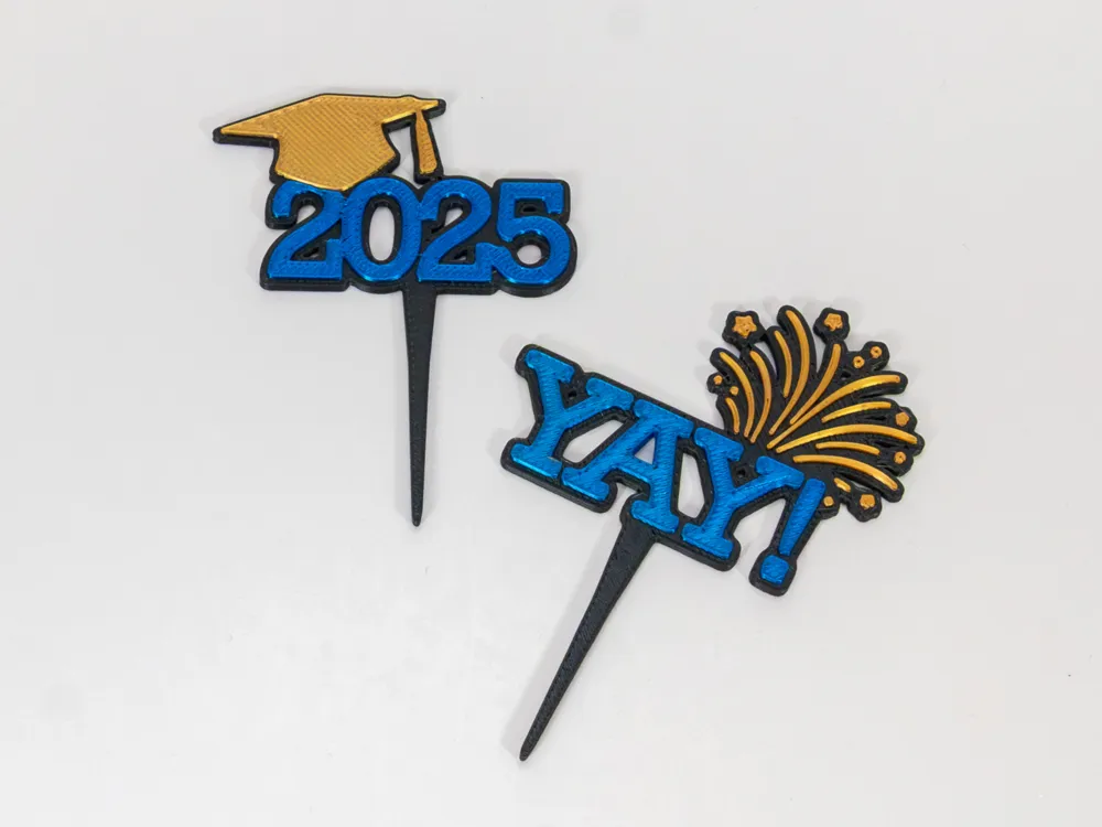 2025 Graduation Cupcake Toppers by Not a Potato MakerWorld: Download ...