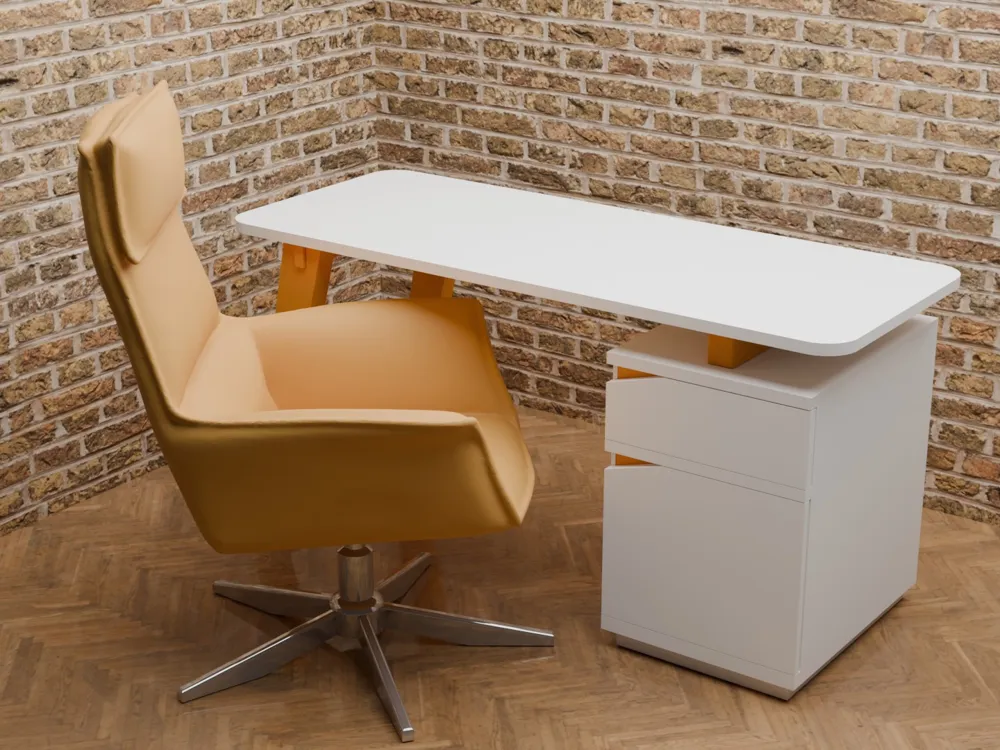 Miniature Desk with Chair - dollhouse, scale 1:12 by Wilhelmus ...