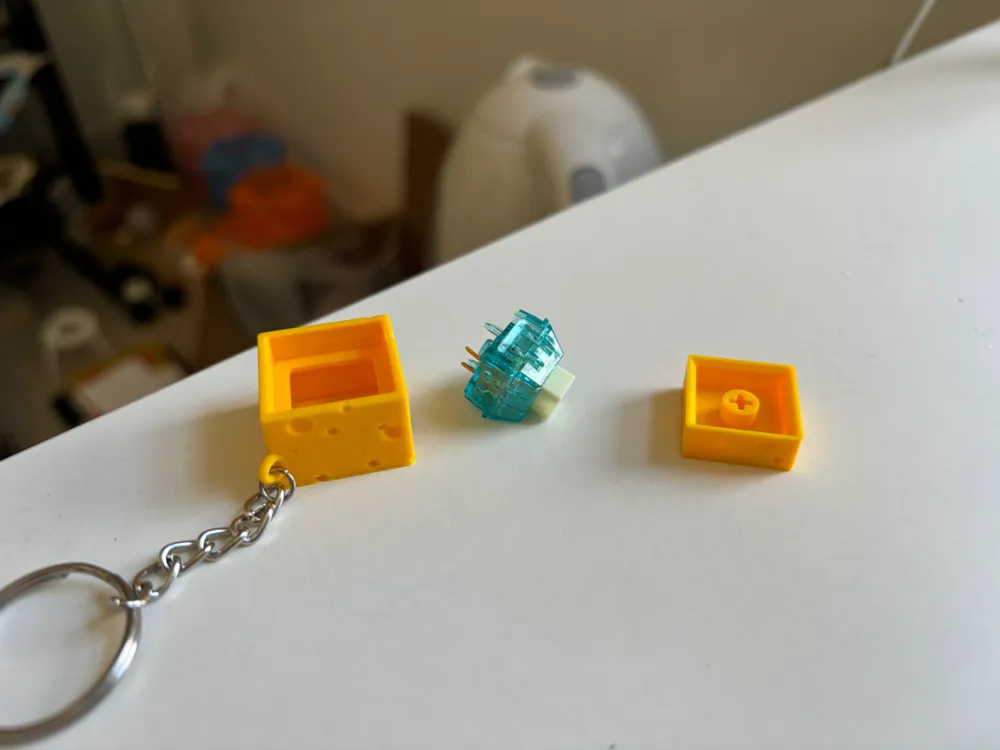 Cheese fidget clicker MX switch keychain - 5 grams - Free 3D Print ...