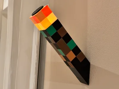 Antorcha de Minecraft - Modelo de impresión 3D gratuito - MakerWorld