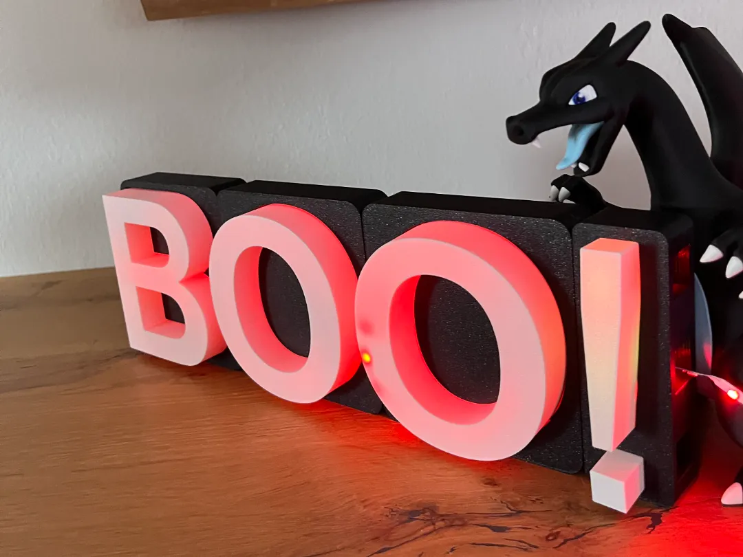 Halloween BOO! Logotipo LED – Letrero 3D Modular por LetHimPrint ...