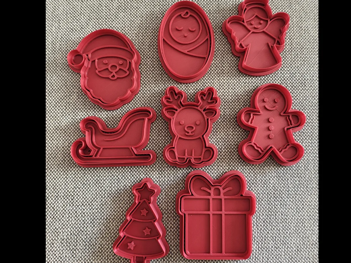 Cookie cutter big christmas set - 8 pieces - Free 3D Print Model ...