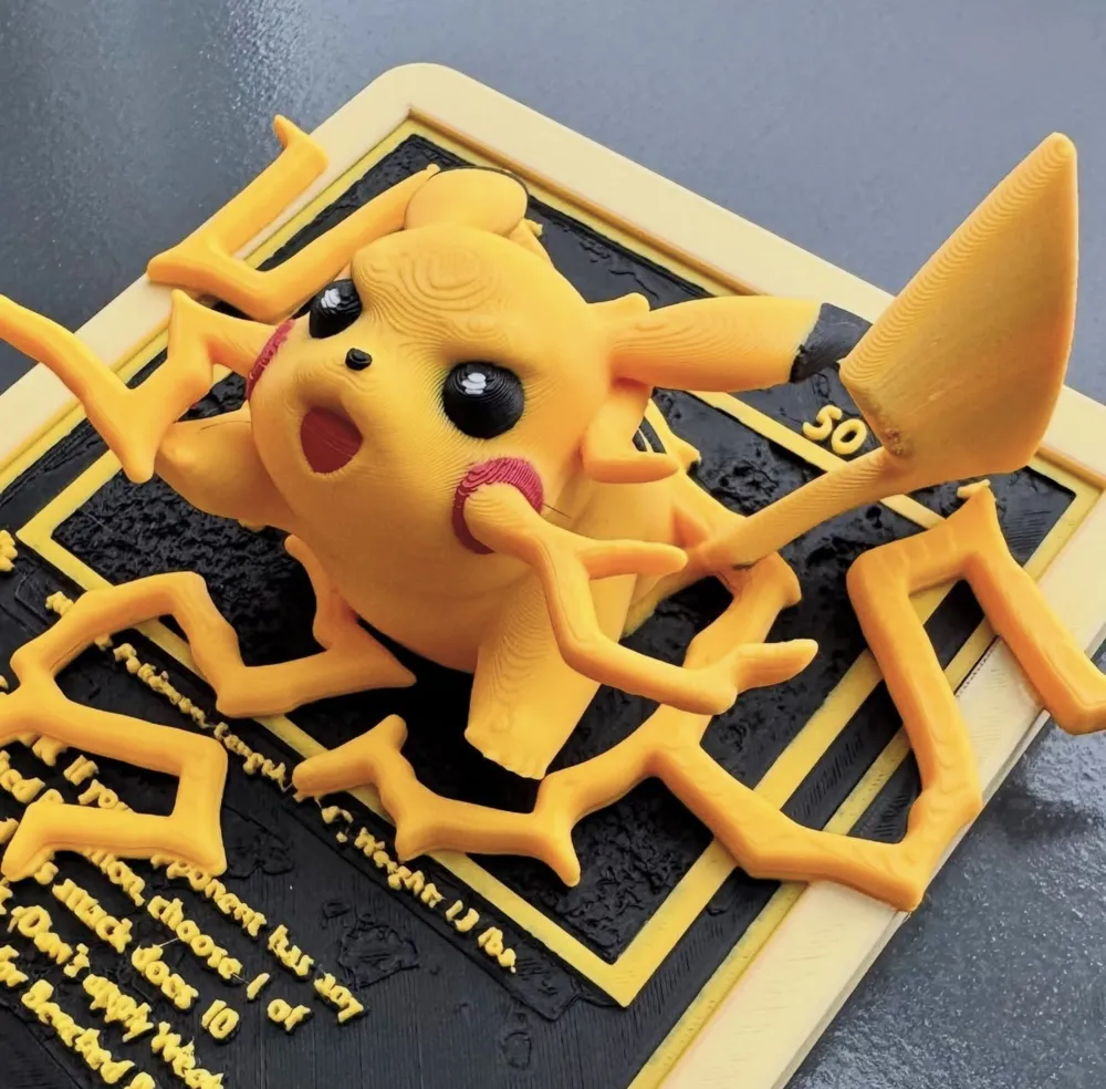 Pikachu 3D Printable Pokémon Card; Pokemon TCG - Free 3D Print Model ...