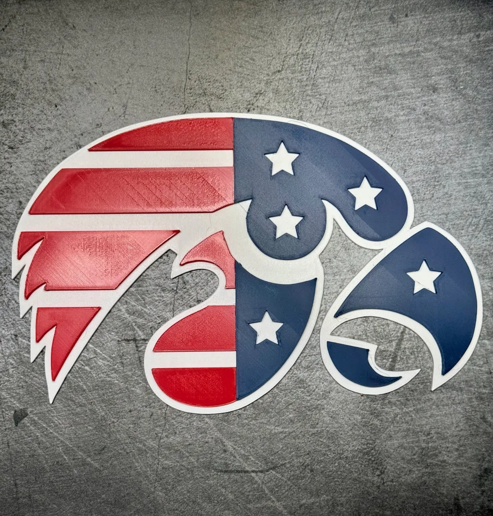 Iowa Hawkeye USA Logo von Wasko MakerWorld: Kostenlose 3D-Modelle ...