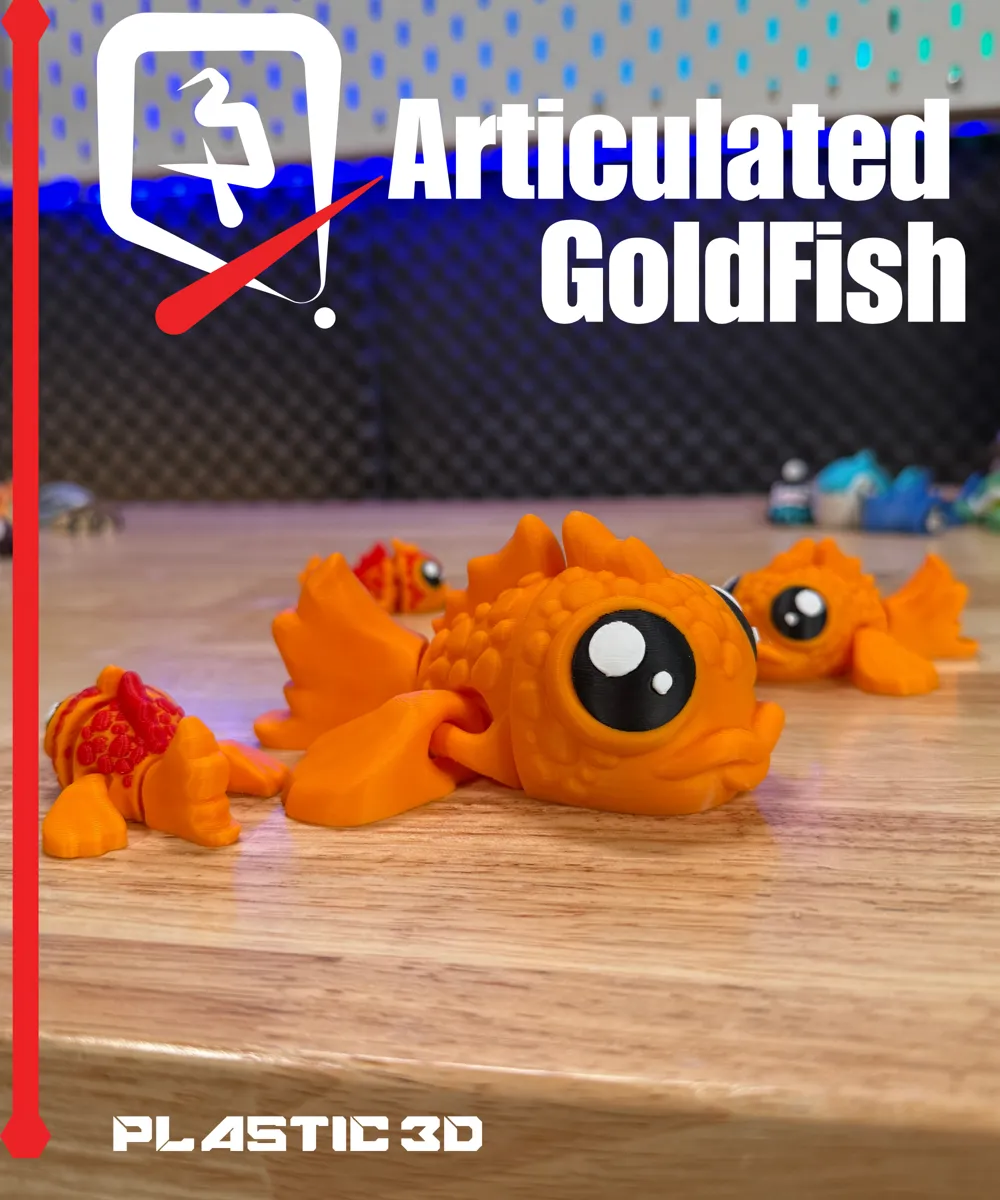 Articulated GoldFish by Plastic3D MakerWorld: Download Free 3D Models
