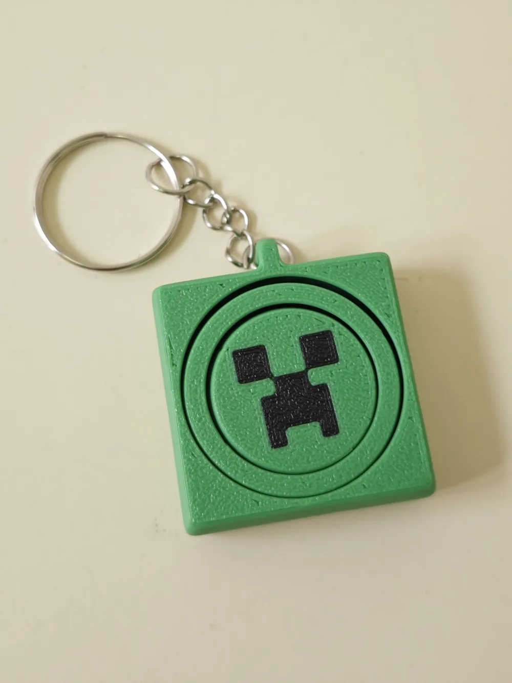 Minecraft Creeper Fidget Gyroscope Keychain - Free 3D Print Model ...