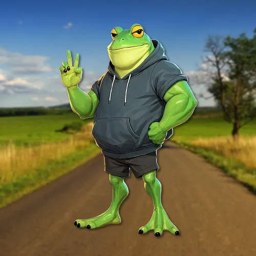 Muscular frog in a hoodie by Heysen - MakerWorld
