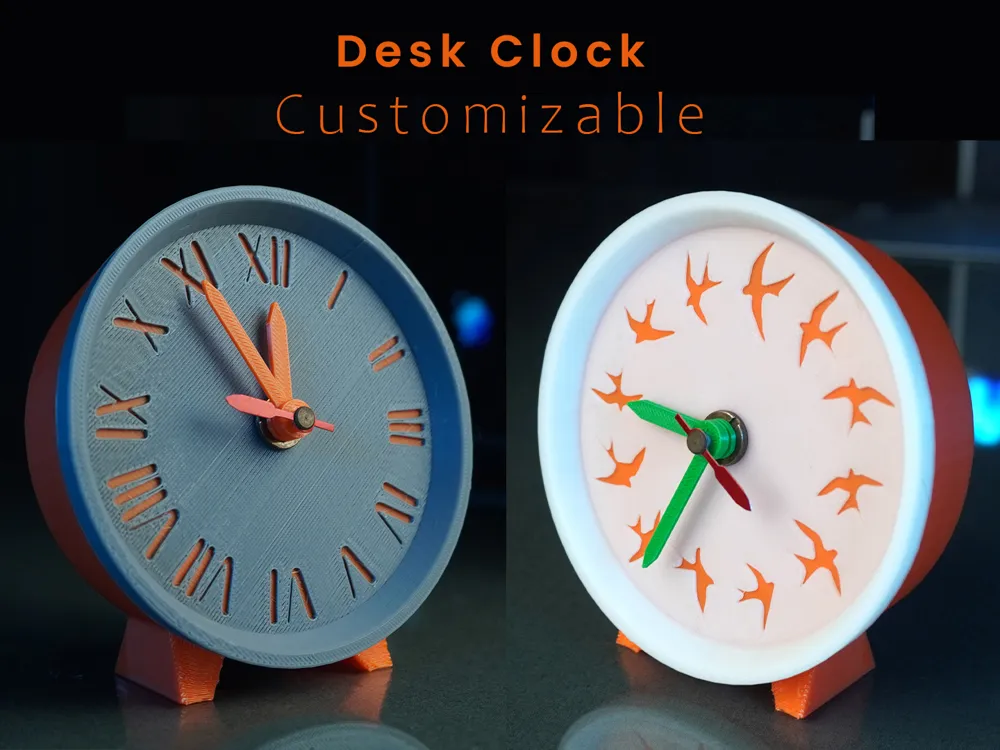 Customizable Desk Clock by 3DELWORLD - MakerWorld