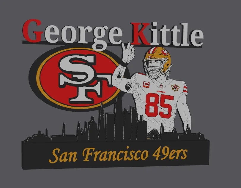 NFL - San Francisco 49ers George Kittle display - Free 3D Print Model ...