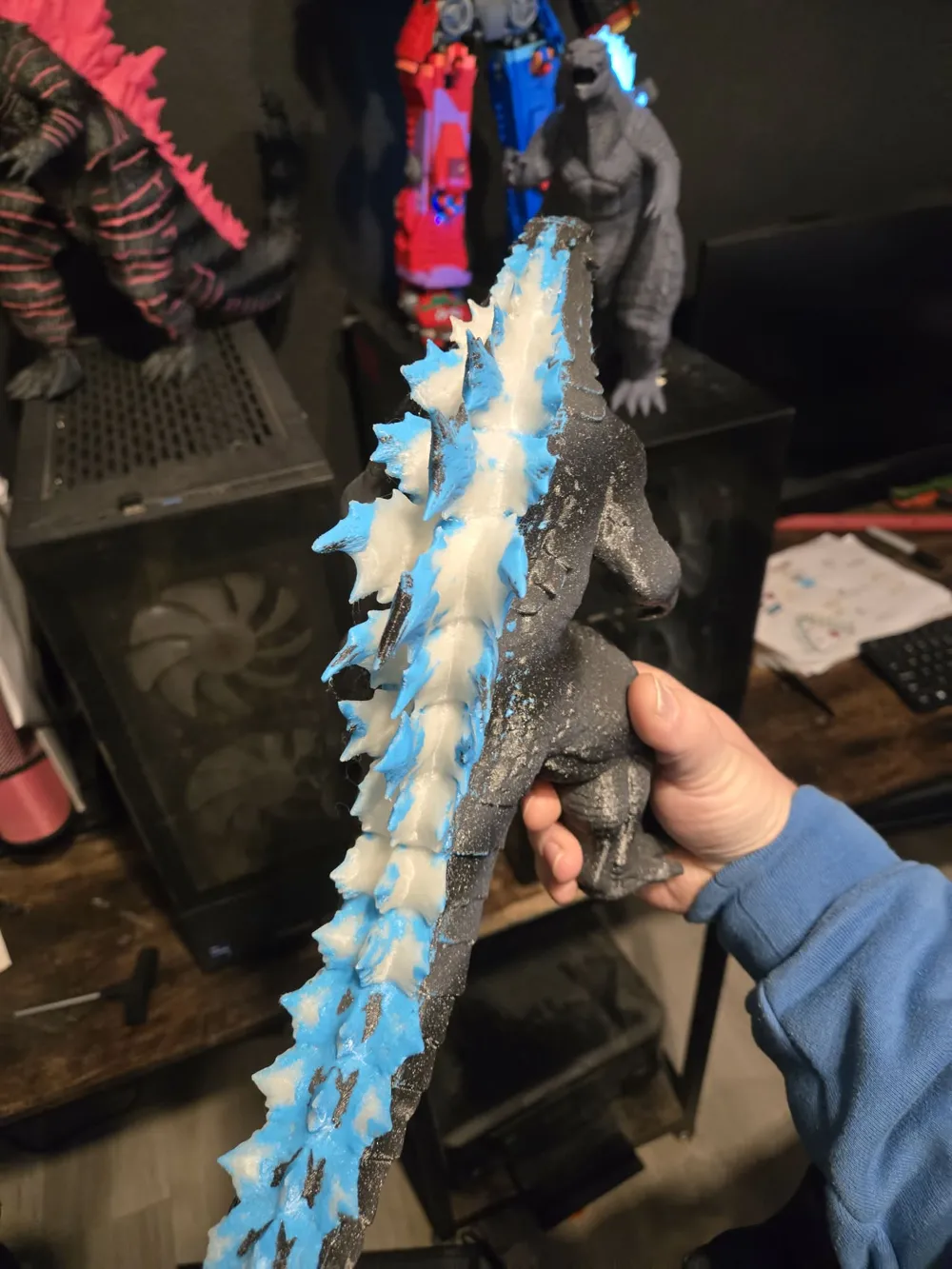 Blue Radiated Godzilla (3-Color Print With Glow) - Free 3D Print Model ...