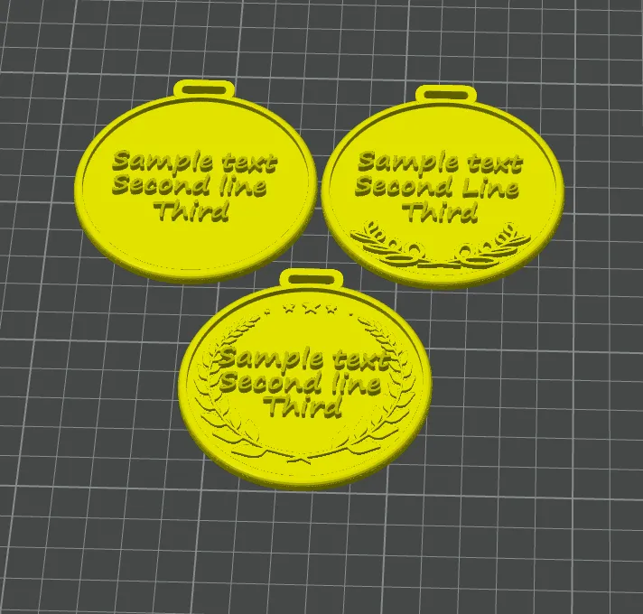 Medal awards with your own editable text and icons by Infill3D ...
